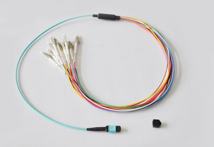 8 Fiber 12 Core Fan Out Kits Fiber Optics SM G657A 10M 15M 20M PVC LSZH ...