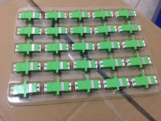 Quad LC APC Shutter Optical Fiber Adapter Singlemode Mid Coupler ...