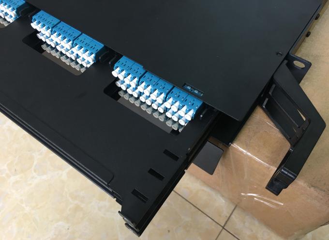 LC/APC 1U 144cores Optica Fibra MPO MTP Rack Mount Patch Panel