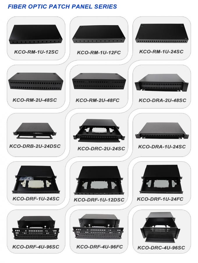 19 Inch 2U MPO Patch Panel 192 Core MTP Rack Mount ODF LC Duplex