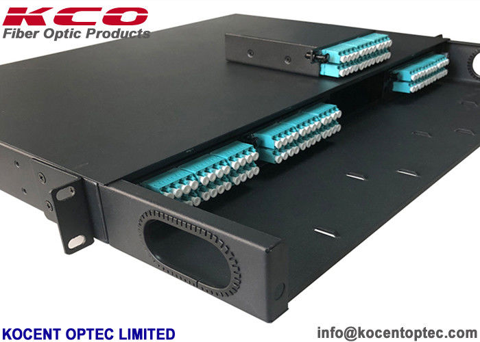 SM MM OM3 OM4 OM5 Steel tape 1U Rack-mountable MPO MTP Optical Patch Panel