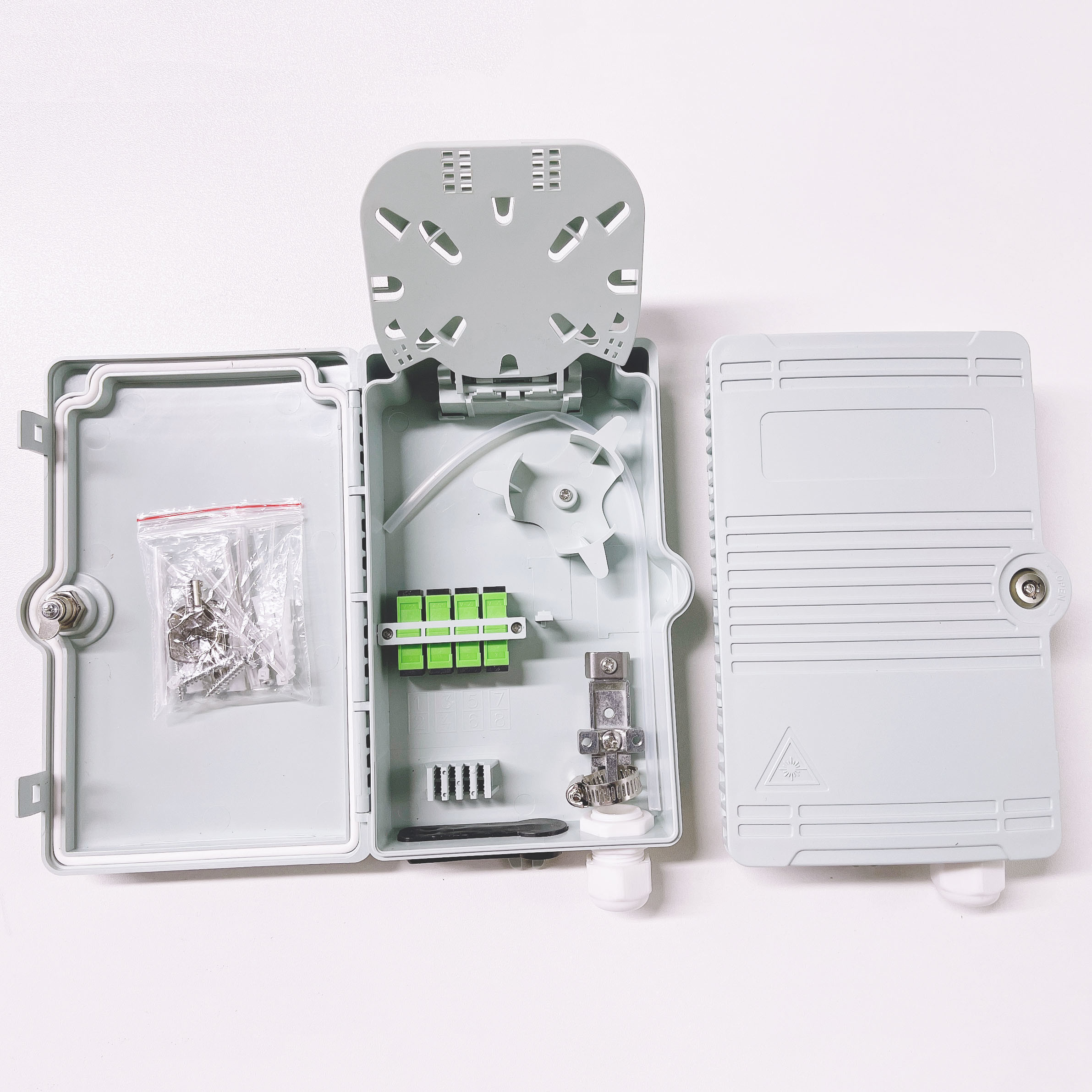 FTTH Waterproof Fiber Optic Terminal Box 4 Ports SC APC Optical ...