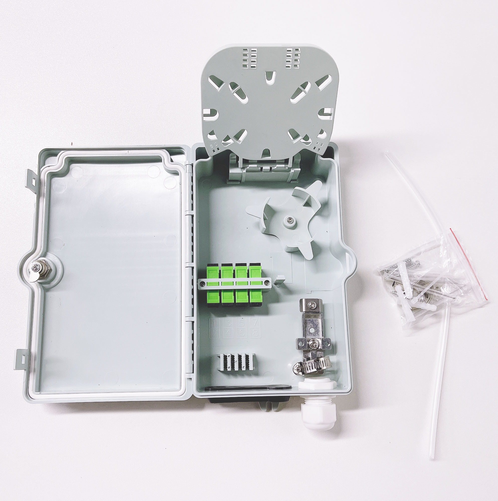 FTTH Waterproof Fiber Optic Terminal Box 4 Ports SC APC Optical ...