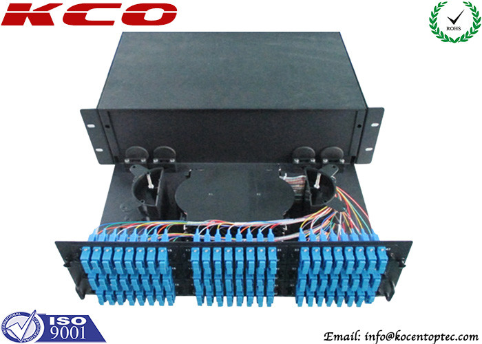 Fibre Termination Box ODF Unit Fiber Optic Patch Panel Rack Mount 96 ...