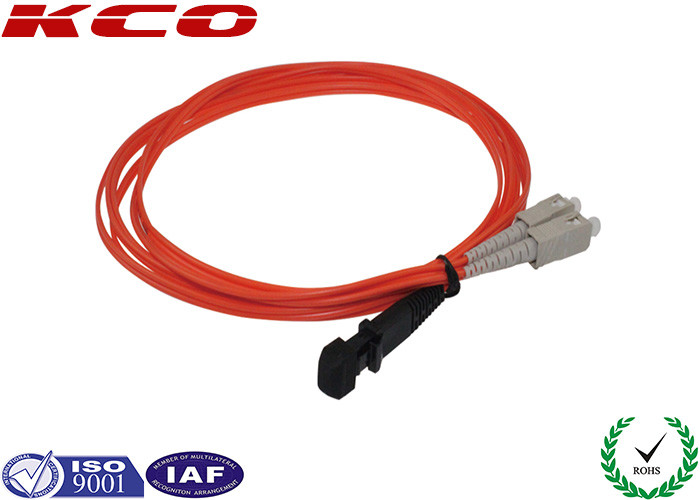 MTRJ Fiber Optic Patch Cord , MT-RJ Multimode Duplex 2 Fiber Optic Cable