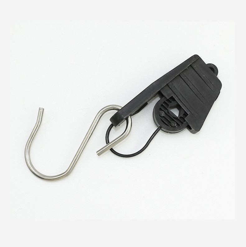 S Type Anchor Tension Cable Clamp With Hook for Outdoor FTTH Optical ...