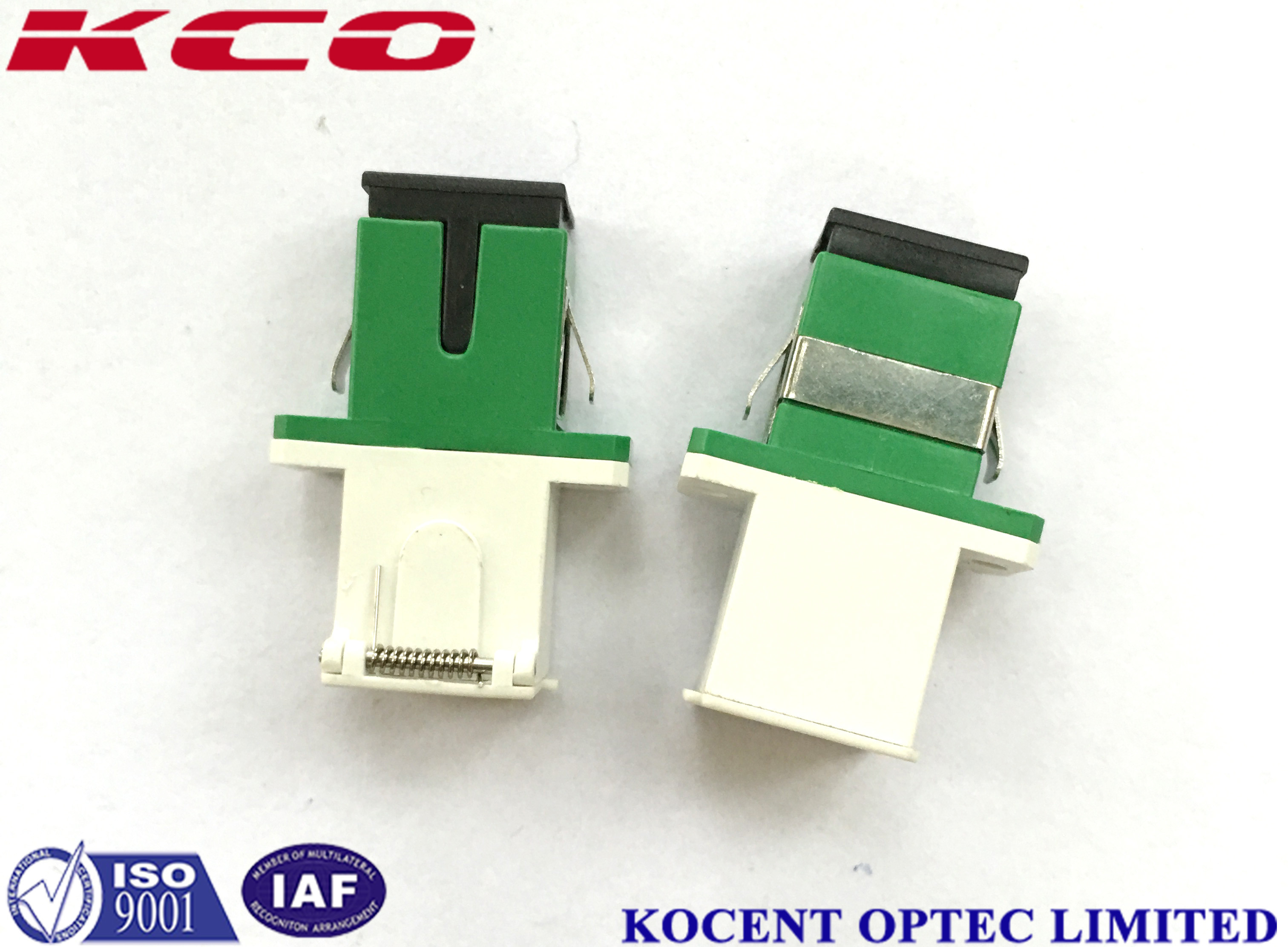 0.2Db UV Protection Shuttered Adapter Fiber Optic Green Color SC / APC ...