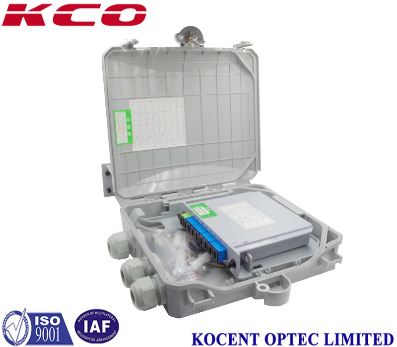 GPON Fiber Optic Terminal Box , 1*8 Splitter Box 8 Ports Water - proofing
