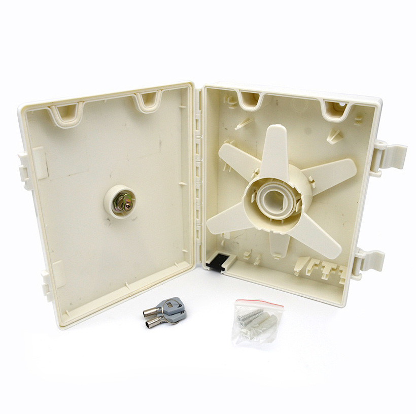 1 Splice Tray IP65 Waterproof Wall / Polemount Fiber Optic Terminal Box ...