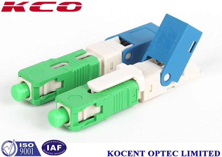 Green SC APC Fiber Optic Fast Connector 2.0mm 3.0mm