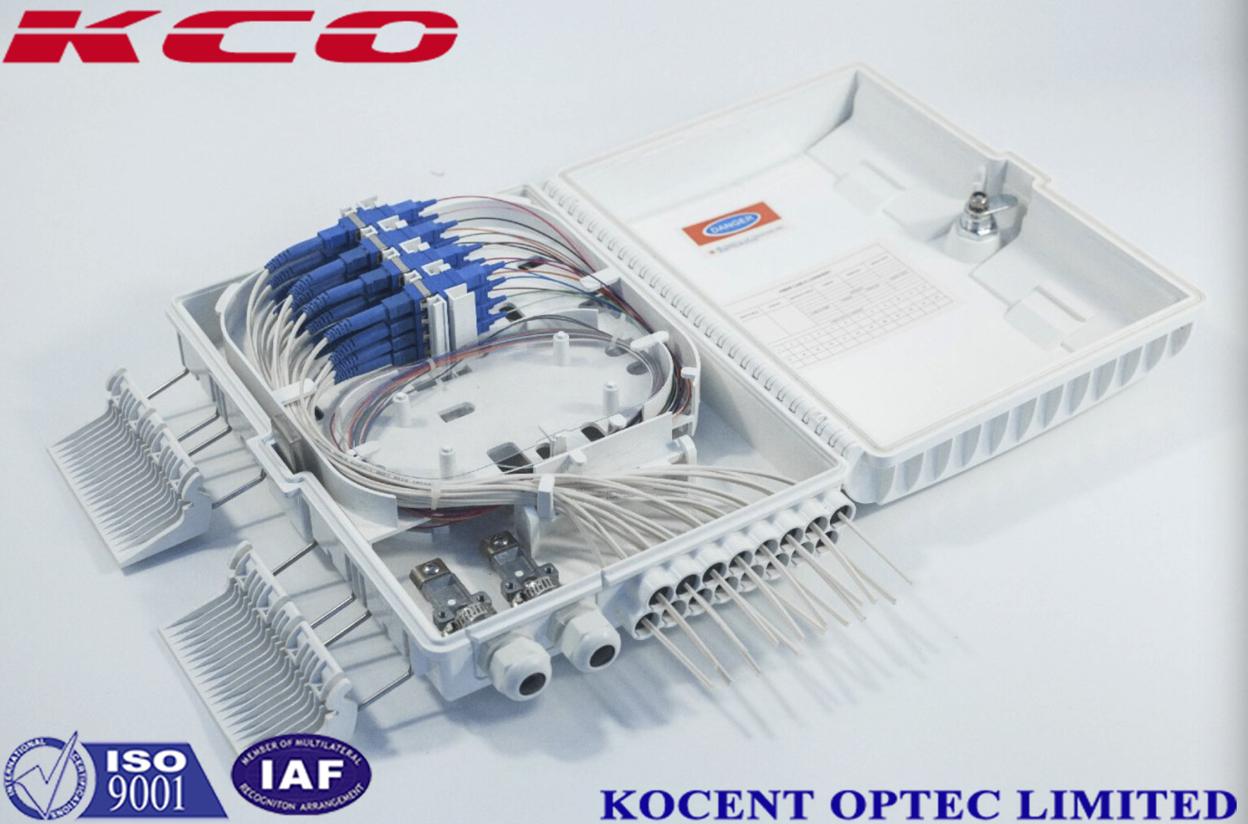 16 Core Wall Mount Fiber Termination Box / Fiber Optic Termination Box
