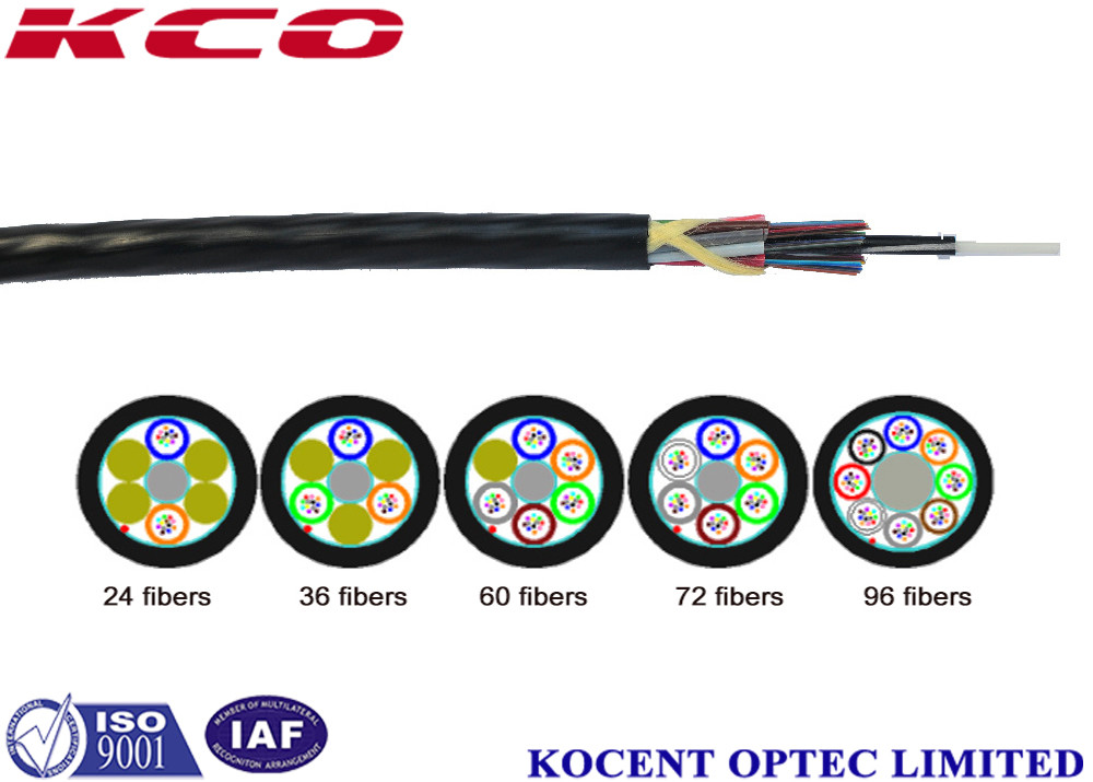 12 Core Optical Fiber Cable Single Mode PE Material For Indoor / Outdoor