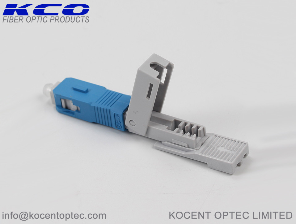 0.3dB 55dB 3D Pass SC Fast Connector for FTTH