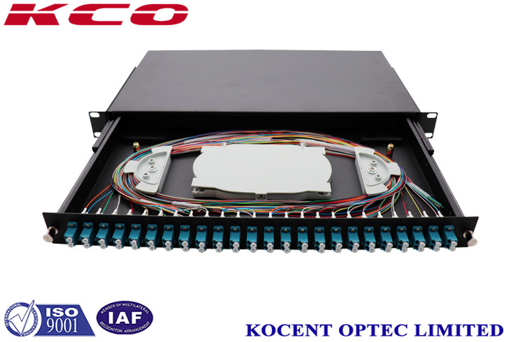 1U Drawer Slide Fibre Optical Rack ODF Terminal Fiber Patch Panel 24 ...