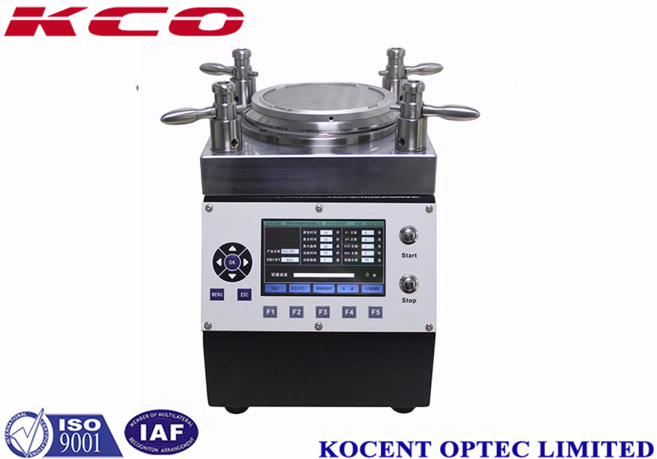 Intelligent Fiber Optic Polisher with LCD and 48 Heads
