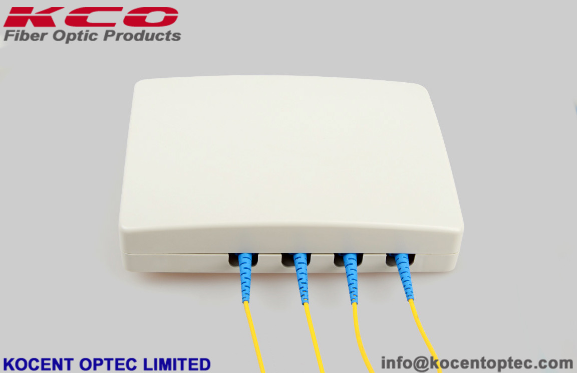 4cores Indoor Fiber Optic Terminal Box KCO-FTB-04W FTTH FTB OTB 4 Port