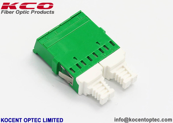 Green Color Quad LC APC Shutter Adapter Singlemode Mid Coupler 4 Ways ...