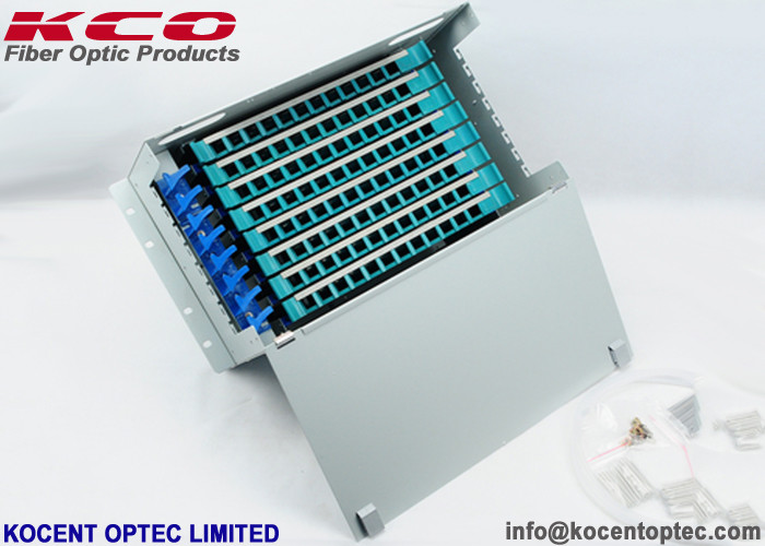 96 Core Rack Mount Fiber Optic Terminal Box ODF Unit / 96fo Steel Material