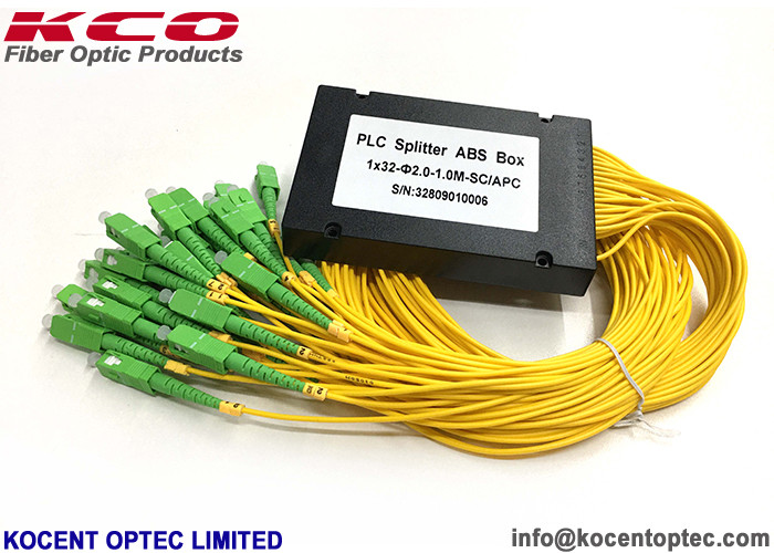 ABS Modular Box Type PLC Optical Splitter 1x32 1*32 2.0mm 3.0mm SM G657A