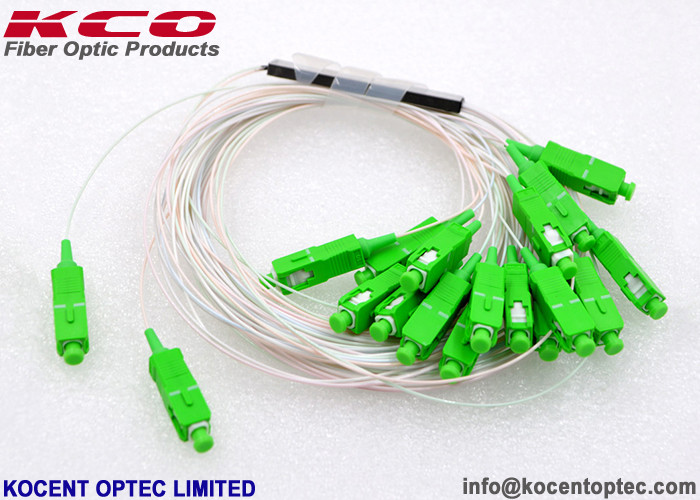 FTTH 2x16 Fiber Optic Cable Splitter 2*16 Low PDL With SC/APC LC/APC ...