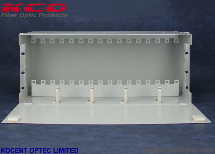4U Fiber Optical PLC Splitter Patch Panel Distribution Frame 14 16 Slot ...
