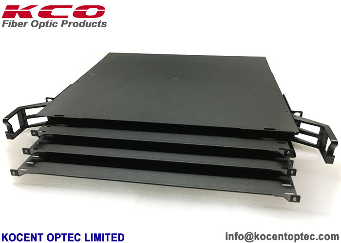 LC/APC 1U 144cores Optica Fibra MPO MTP Rack Mount Patch Panel
