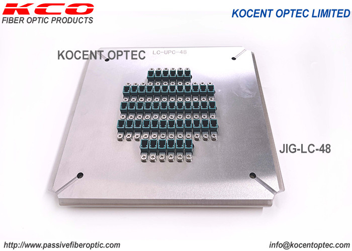 LC Connector Fiber Optical Polishing Fixture / 48 Positions Patch Cord ...