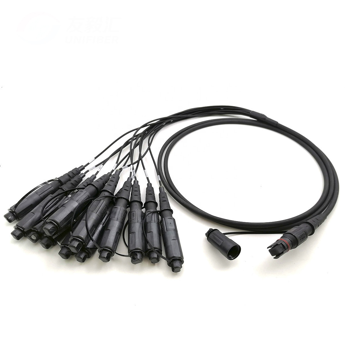 Outdoor CPRI MPO MTP 12 Cores Optical Fiber Patch Cord For Telecom ...