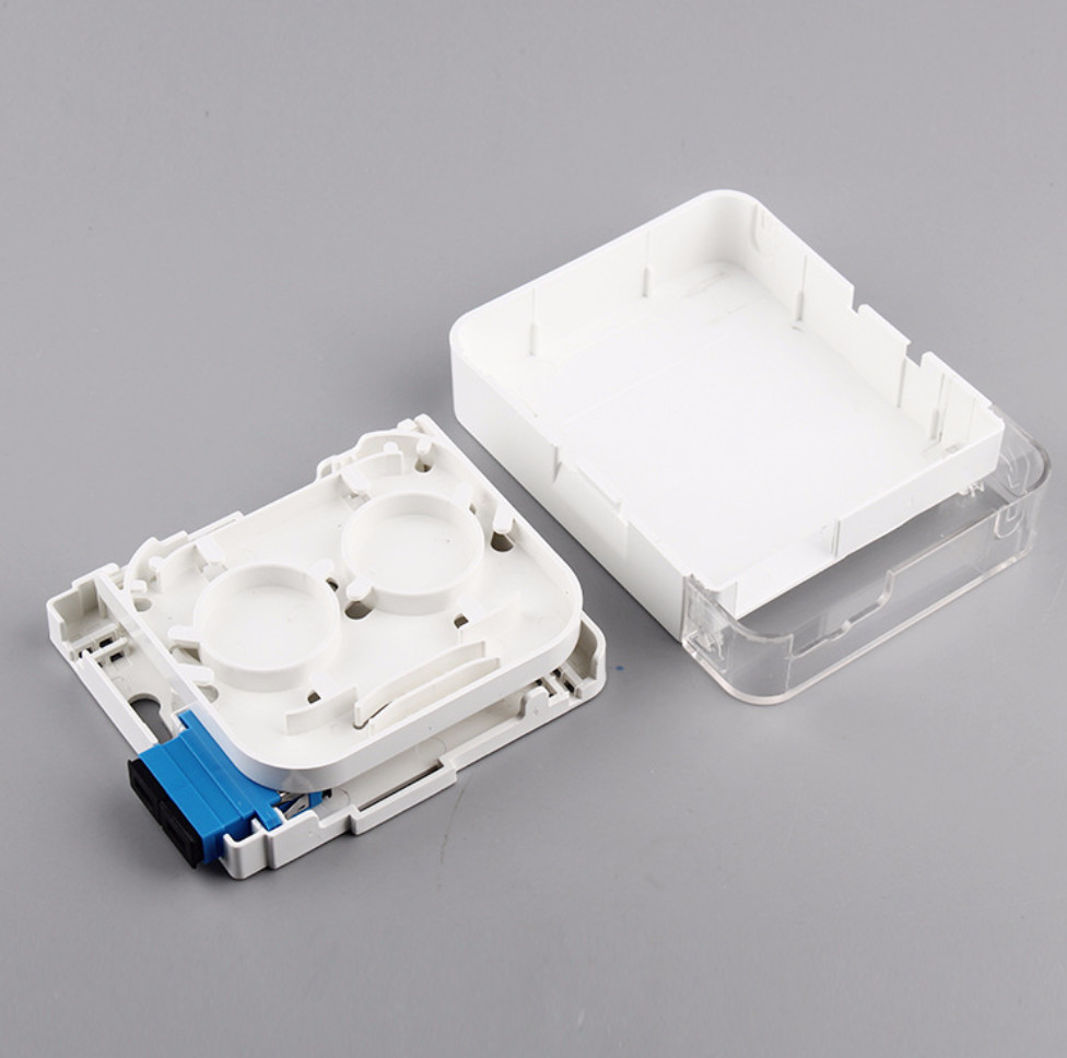 Wallmount 2 Cores SC Duplex Fiber Optic Outlet FTTH Optical Terminal ...