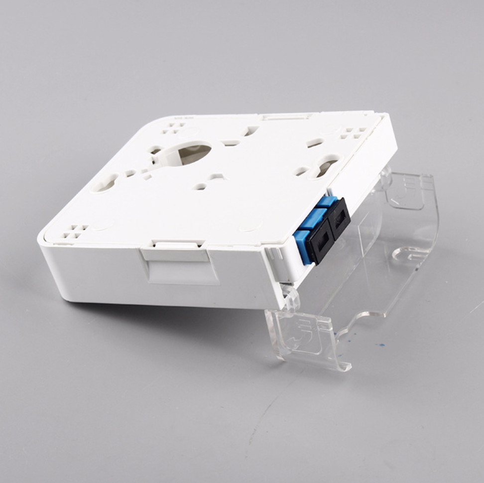 Wallmount 2 Cores SC Duplex Fiber Optic Outlet FTTH Optical Terminal ...