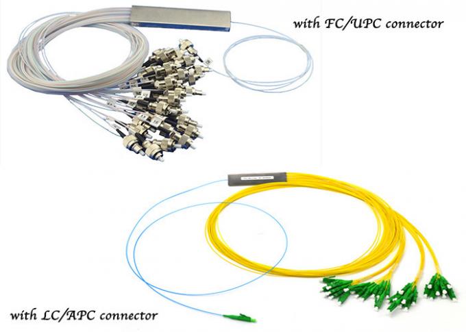 1 x 16 Blockless Low PDL Passive Optical Splitter Fiber Optic G675A ...